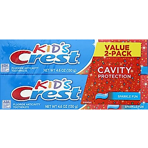 Crest Kid's Cavity Protection Toothpaste for Kids (children and toddlers 2+), Sparkle Fun Flavor, 4.6 Ounce (Pack of 2)