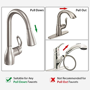 Replacement Hose kit for Moen Kitchen Faucets (Pulldown 150259)