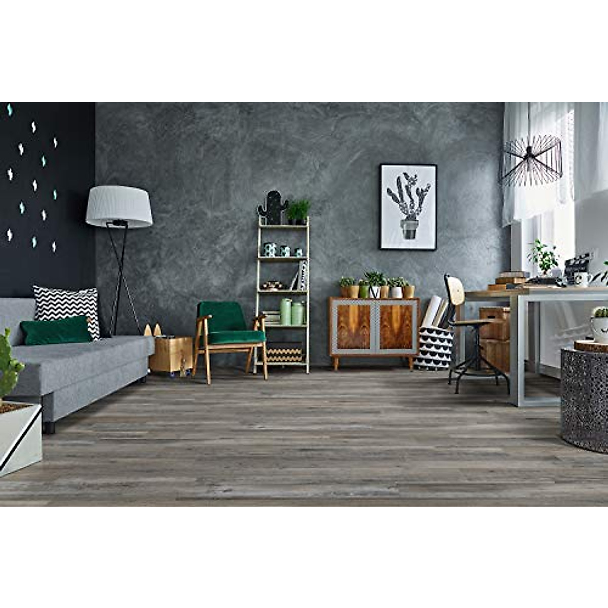 MSI Hampstead 6 inch x 48 inch Glue Down Luxury Vinyl Plank Flooring for Pro and DIY Installation 2MM Thick and 12MIL Wear Layer 36 sq.ft per Box