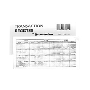 10 Checkbook Transaction Registers, 2022-2023-2024 Calendars, Made in USA