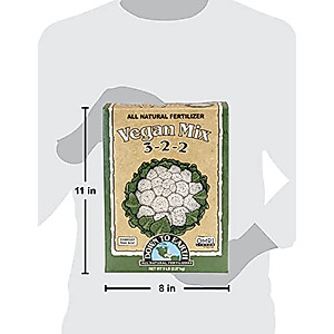 Down to Earth Organic Vegan Fertilizer Mix 3-2-2, 5 lb