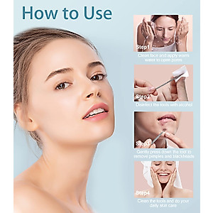 Pimple Popper Tool Kit, Upmore 6PCS Blackhead Remover Professional Stainless Acne Blemish Comedone Extractor Removal Tools with Metal Case and Tweezers for Whitehead Acne on Nose Face