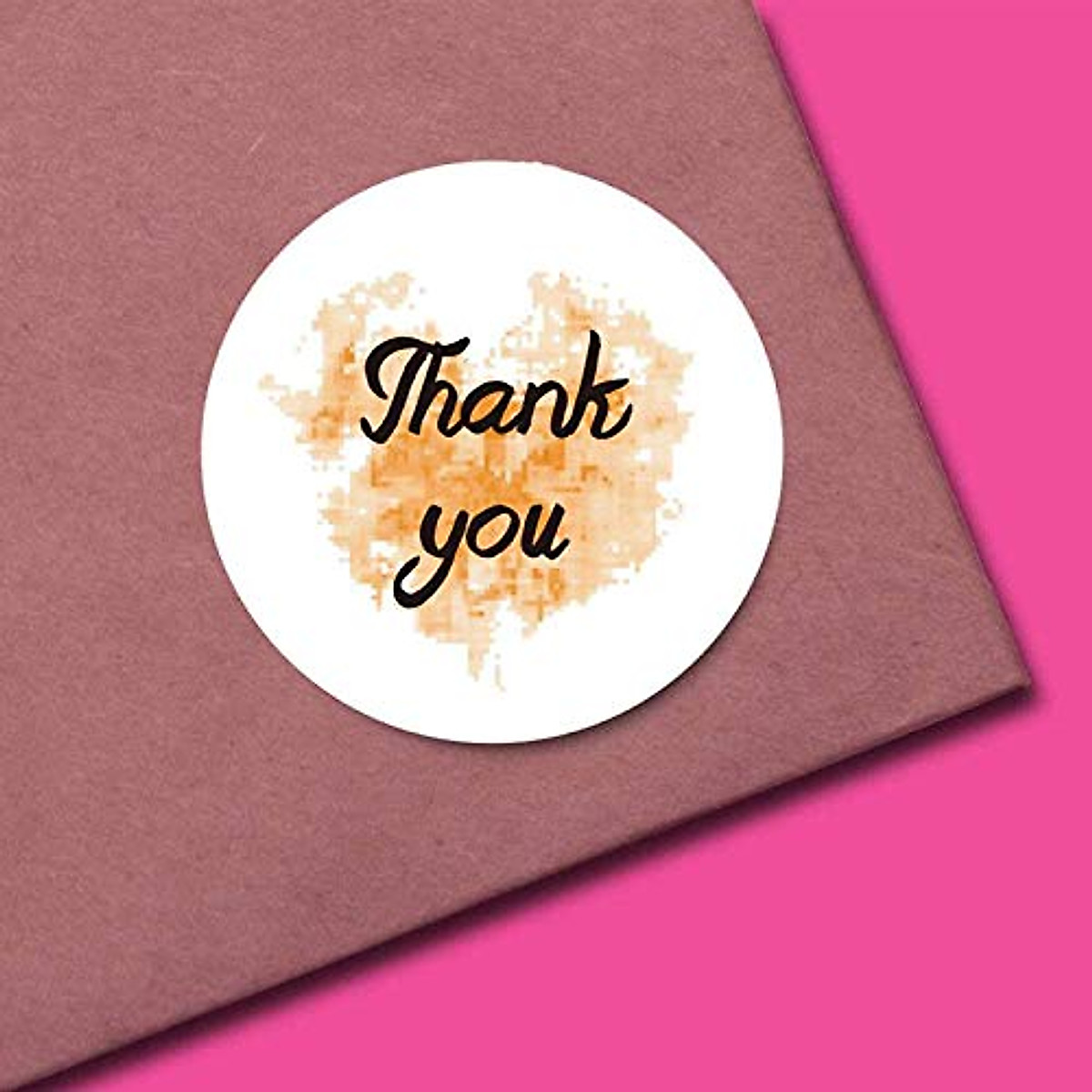 Colorful Thank You Stickers Roll 1.5 Inch Thank You Business Labels for Small Shop Packaging Wedding Baby Shower Gifts Bags Envolope Seals 500 Pcs