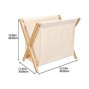 Wood Laundry Hamper Sorter Cart Folding Large Laundry Hamper Bamboo Laundry Baskets with Stand for Blankets Clothes Pillows Towels Baby Nursery Wood X- Frame Laundry Hamper