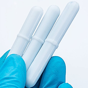 10pcs PTFE Magnetic Stirrer Mixer Stir Bar Spinbar Stirring for Lab Use White Color