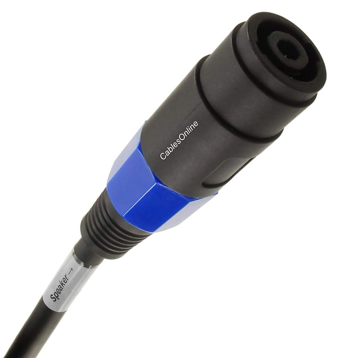 CablesOnline, 6 Inches Mono-Bridged Speaker/Amplifier 12AWG Adapter-Cable, Speakon 4-Pole Female to Male Connectors, (Pinout 1+/1+ and 2+/1-)