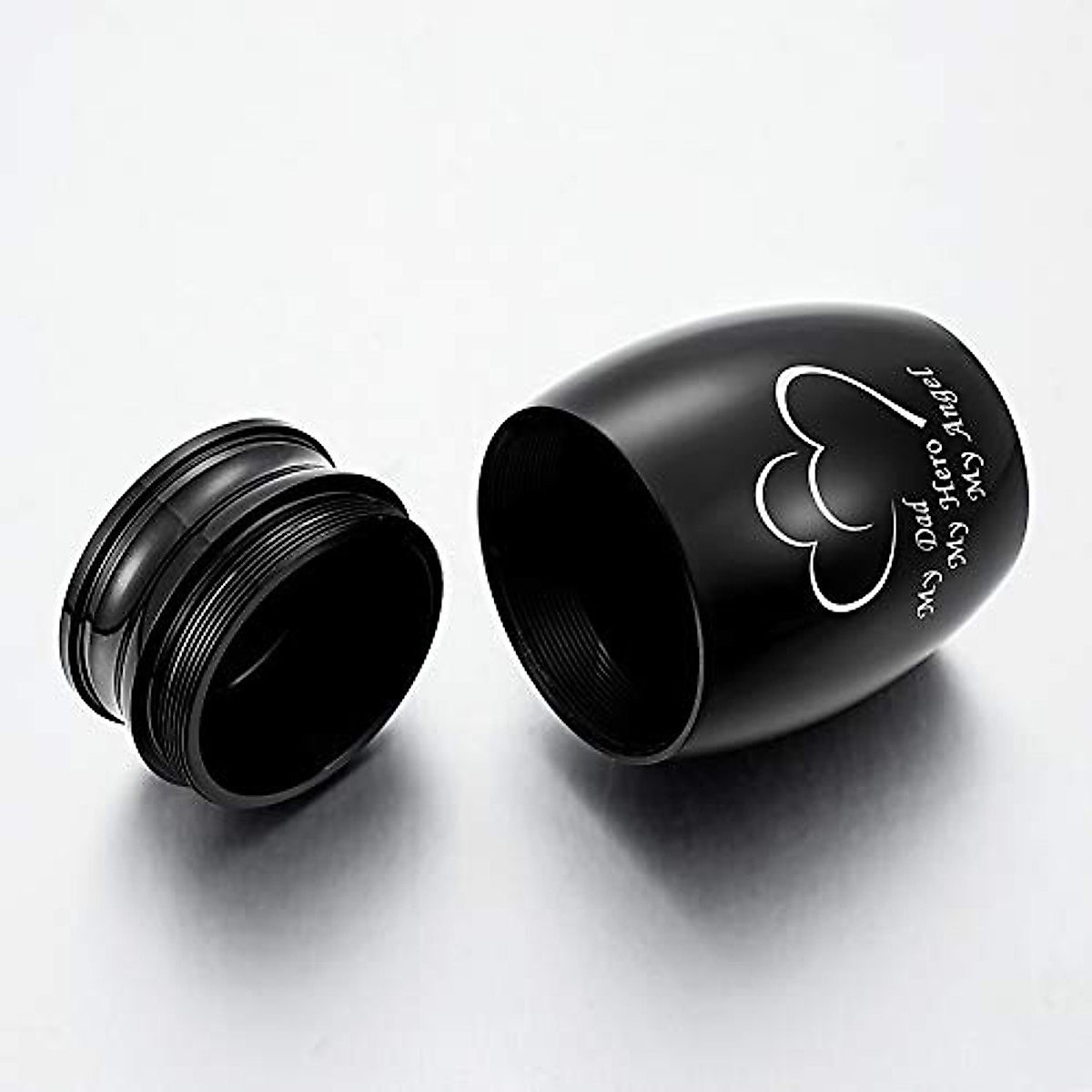 Small Keepsake Urns for Human Ashes Mini Cremation Urns for Ashes Stainless Steel Small Memorial Ashes Holder - My Dad My Hero My Angel