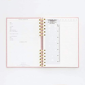 Designworks Ink Standard Issue No. 12 Dusty Pink Undated Planner Notebook Journal with Lined Pages, Elastic Pen Holder, and Durable Spiral Binding for Work, Writing, Journaling - 6" x 8.25"