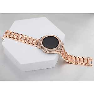 Mtozon Bling Bands Compatible with Google Pixel Watch 3 41mm Replacement Wristband Women，Rose Gold