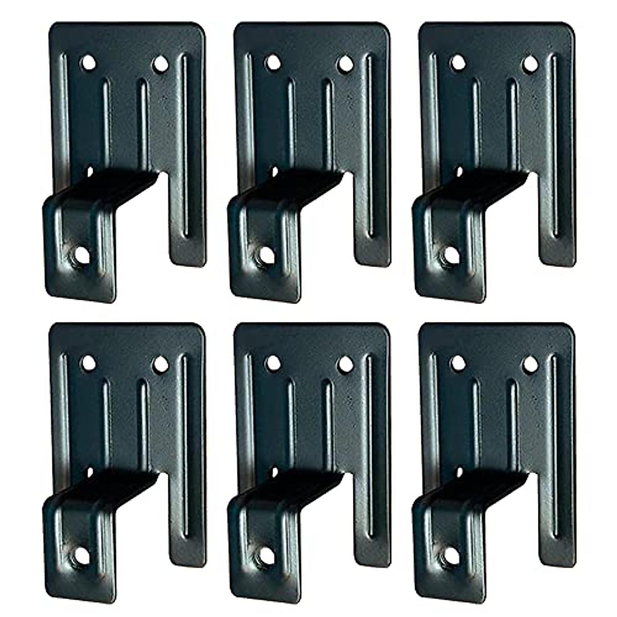 Non Slip Mattress Gaskets for Bed Frame, Mattress Holder in Place Gripper, Mattress Gaskets Anti-Slip Baffle Fit for Metal Bed Frames Wide Applicability Mattress Holder Easy to Assemble 6 pcs (Black)