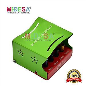 Dental Implant Surgical Bone Collector Bone Chip Maker Drill & Stopper Kit Stainless Steel 12 Pcs CE by MEDESA