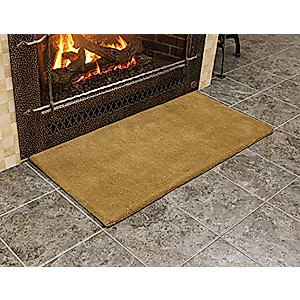 Minuteman International Sienna Solid Wool Hearth Rug, Rectangular