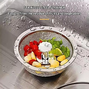KUNMNGF Sink Stopper Bathroom Drain,Kitchen Sink Strainer,Sink Drain Stopper,Kitchen Sink Stopper,Sink Stopper,Stainless Steel Kitchen Sink Strainer,Bathtub Sink Strainer for Kitchen,Bathroom, Silver