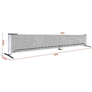 Smartxchoices Portable Pickleball Net System Outdoor 22FT Regulation Size, Pickleball System Metal Frame Net with Carrying Bag for Driveway Backyards
