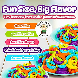 Uncle Joes Hard Banana Runts Candy, Bulk Pack in Resealable Bag, 2 lb - Perfect Joy Ride Candy for Banana Candy Lovers