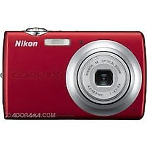 Nikon Coolpix S203 Digital Camera, 10 Megapixel, 3x Optical Zoom, 4x Digital Zoom, 2.5" LCD Display, Red Finish - Refurbished by Nikon U.S.A.