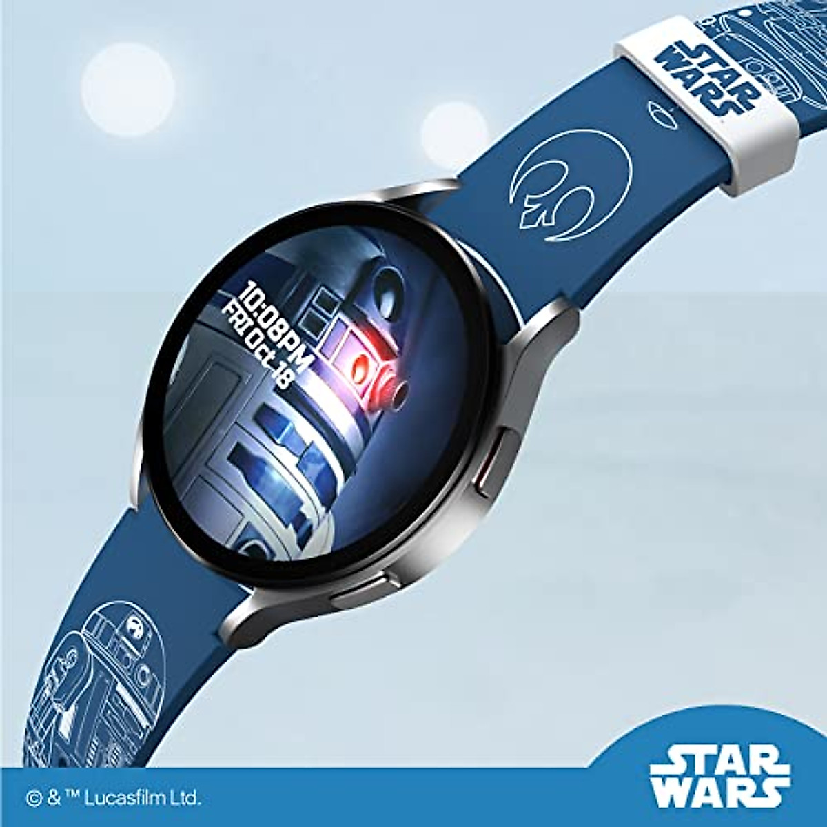 Star Wars - R2-D2 Droid Blueprints Smartwatch Band – Officially Licensed, Compatible with Samsung Watch (watch not included) - 20mm