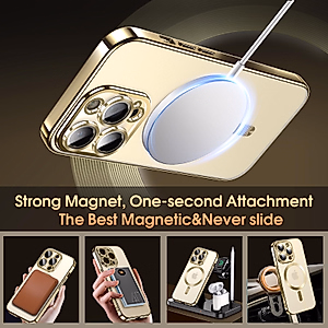 DOSNTO Magnetic for iPhone 13 Pro Max Case with MagSafe [ Integrated Camera Protecion] Translucent Matte Soft Slim Cover, 10FT Military Grade Drop Tested [Anti-Scratch] Wireless Charging