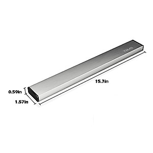 Magnetic Knife Holder Strip, YiiMO Magnet 16" Iron Utensil Stainless Steel UpTo 2kg Kitchen Tool Rack Pull Bar Adhesive Wall Mount