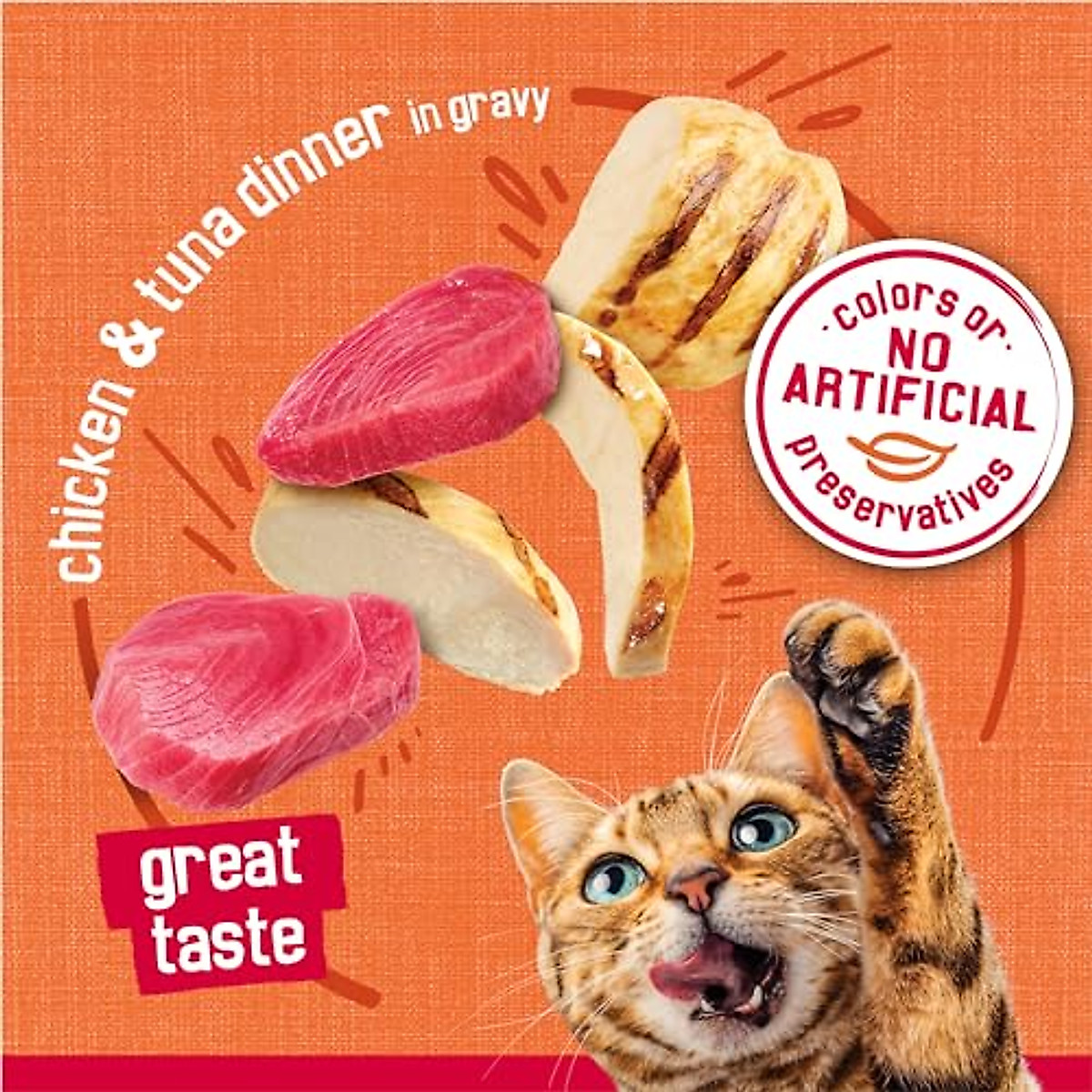 Purina Friskies Gravy Wet Cat Food, Prime Filets Chicken & Tuna Dinner in Gravy - (Pack of 24) 5.5 oz. Cans
