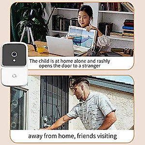 MIANHT 𝓼𝓮𝓬𝓾𝓻𝓲𝓽𝔂 Cameras Wireless Outdoor - Home 𝓼𝓮𝓬𝓾𝓻𝓲𝓽𝔂 Cameras, Ring Doorbell Camera Wireless, WiFi Rechargeable 𝓼𝓮𝓬𝓾𝓻𝓲𝓽𝔂 Door Doorbell