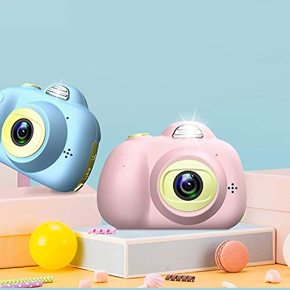 LKYBOA Children's Camera Can Take Pictures Digital Camera Baby High-Definition Small SLR Girl Birthday Gift (Color : B)