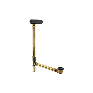 Clearflo Slotted overflow brass bath drain, Matte Black