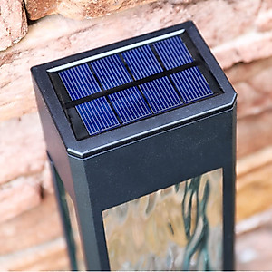 LANTKD 4pcs Solar Outdoor Garden Wall Lamp, Home Garden Villa Arrangement Outdoor Waterproof Lamp Induction Lighting Street Lamp Landscape Lamp