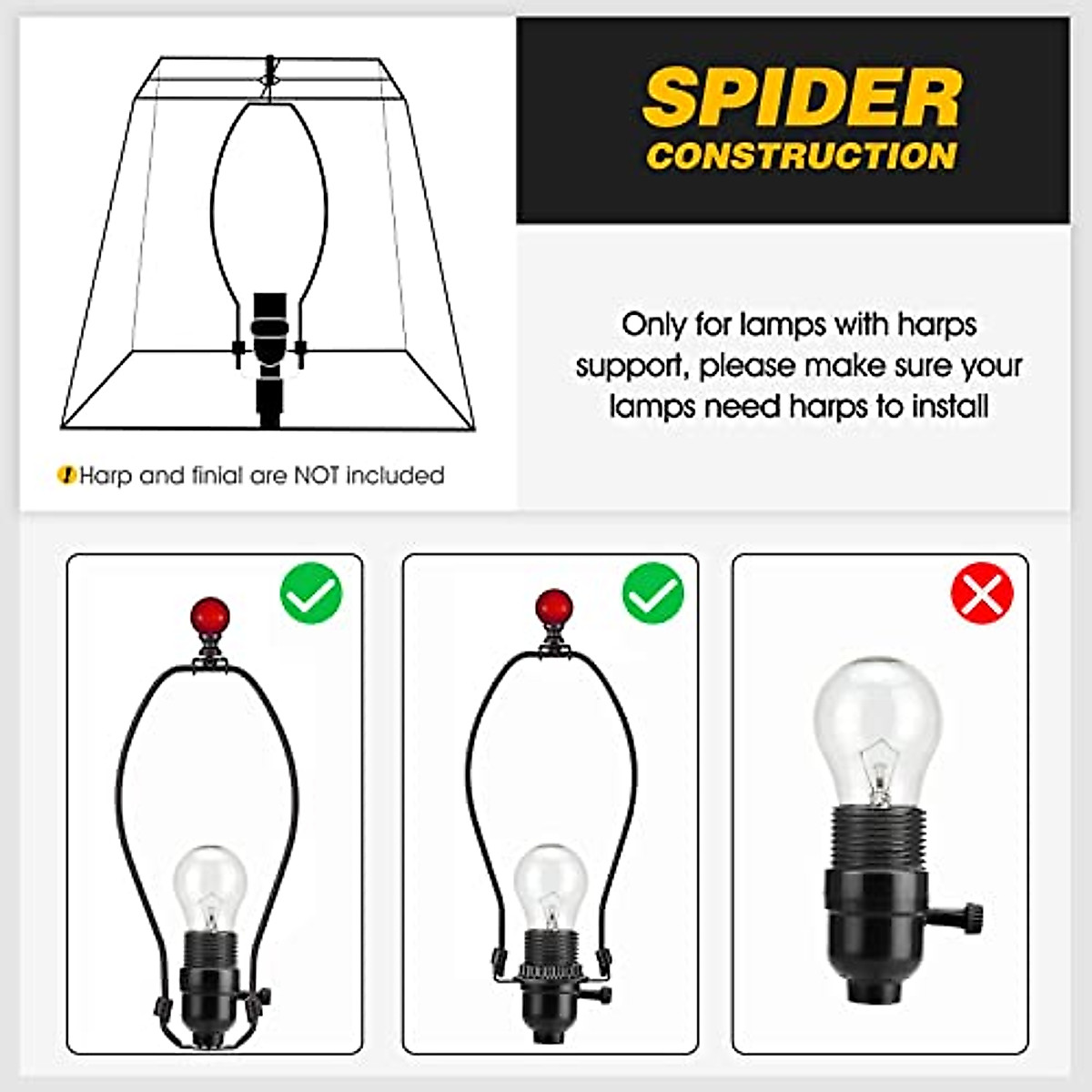 Lamp shades Set of 2, Drum Fabric Lamp Shades for Table Lamps and Floor Lights, Lampshades (Spider Fitter): 7.9" Top x 12" Bottom x 9.5" High, Lampshades Natural Linen Hand Crafted