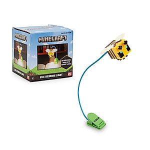 Minecraft Yellow Bee Battery-Powered Reading Light with Clip and Adjustable Arm