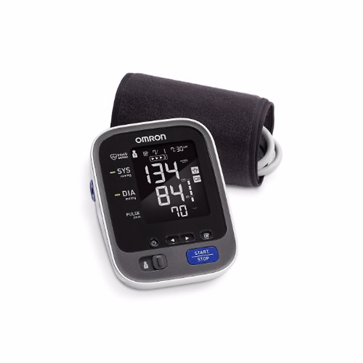 Omron 10 Series Upper Arm Blood Pressure Monitor; 2-User, 200-Reading Memory, Backlit Display, TruRead Technology, BP Indicator LEDs by Omron