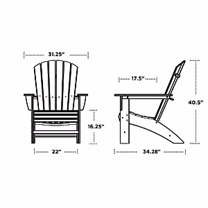 POLYWOOD Nautical Curveback Adirondack Chair