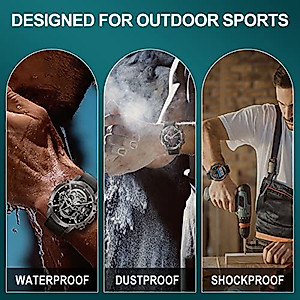 WalkerFit M6 Pro Military Smart Watch for Men Answer/Make Call,Reloj Inteligente,1.43" Fitness Tracker with Heart Rate/Blood Oxygen/Blood Pressure IP68 Waterproof Da fit Smartwatch for Android iOS