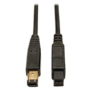 Tripp Lite FireWire 800 IEEE 1394b Hi-speed Cable (9pin/6pin) 10-ft.(F017-010), Black