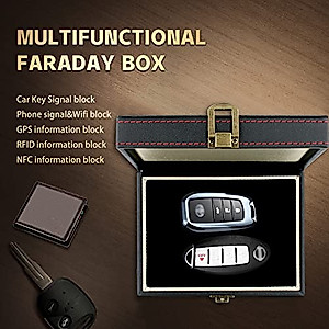 JXE JXO Faraday Box, Faraday Key Fob Protector, Faraday Cage, RFID Key Fob Protector, Key Fob Signal Blocker Box, Faraday Box for Key Fob(MiniPu)