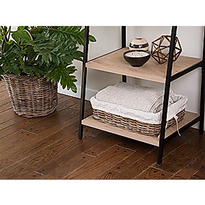 Kouboo Kobo Rattan Shelf Removable Liner, Gray, Medium Size Decorative Storage Basket