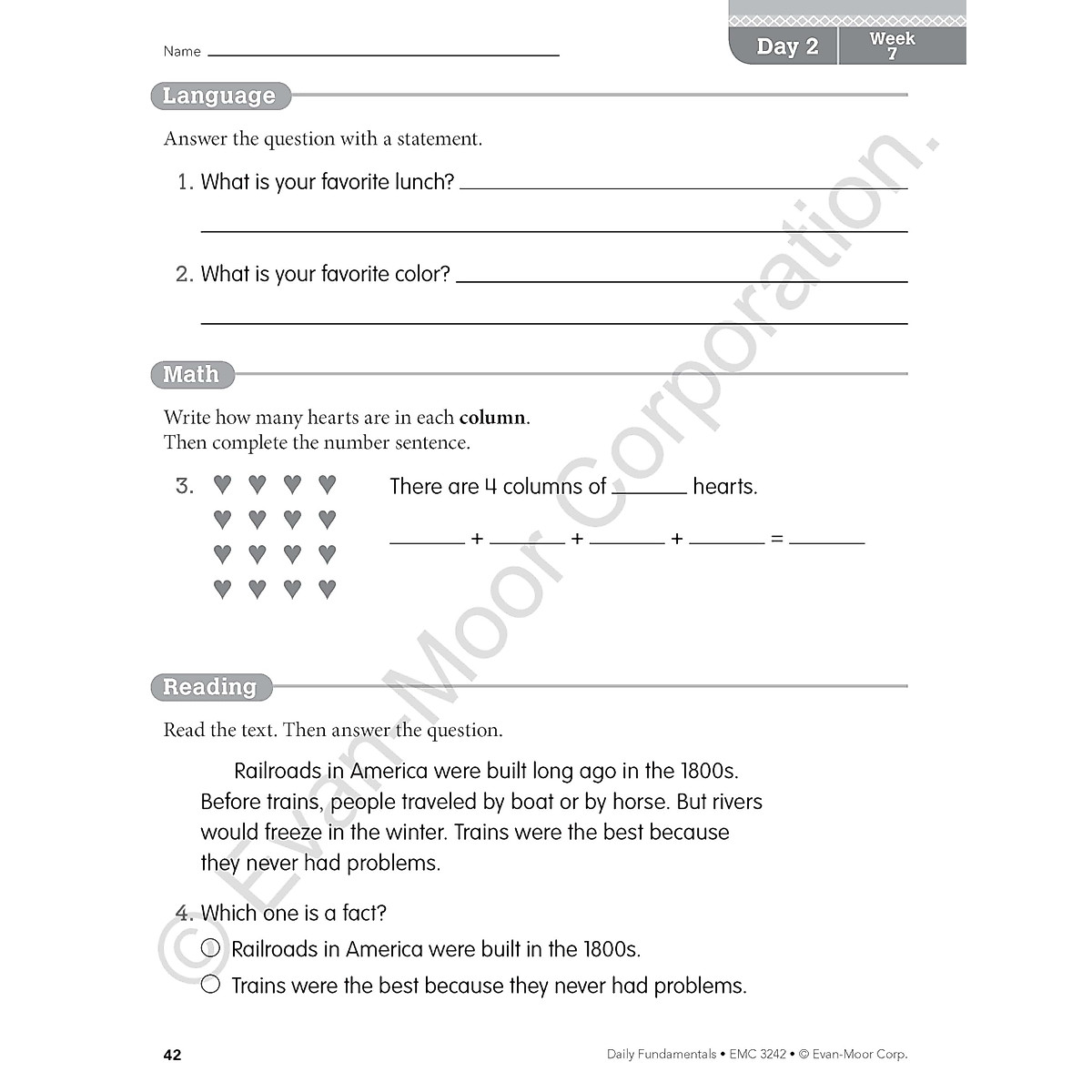 Evan-Moor Daily Fundamentals, Grade 2