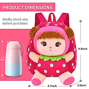 Suerico Cute Toddler Backpack Plush Doll Toy Snack Travel Bag Preschool Shoulder Bag Gift for Kid