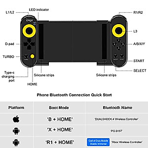 Joso Bluetooth Gaming Controller for iPhone, Android, PC, Direct Play, Stretchable, Gamepad Joystick for iPhone 14 13 12 Pro Max, Galaxy S23 S22 Ultra, iPad mini, Tablet Under 10", Fire HD 10, 8