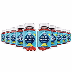 Justified Laboratories (10 Pack) Tru Bio Keto Gummies 1000MG ACV with Pomegranate Juice Beet Root B12 600 Gummys
