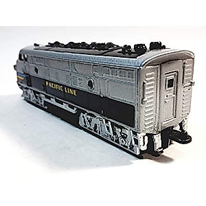 Showcast Classic Freight Loco Pacific Line #1620 Silver & Black Locomotive 7" Diecast Train