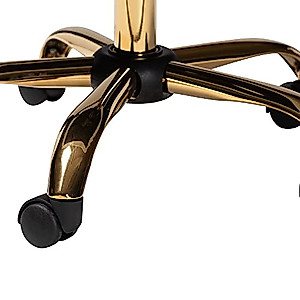 Baxton Studio Ravenna Office Chair, One Size, Aqua/Gold