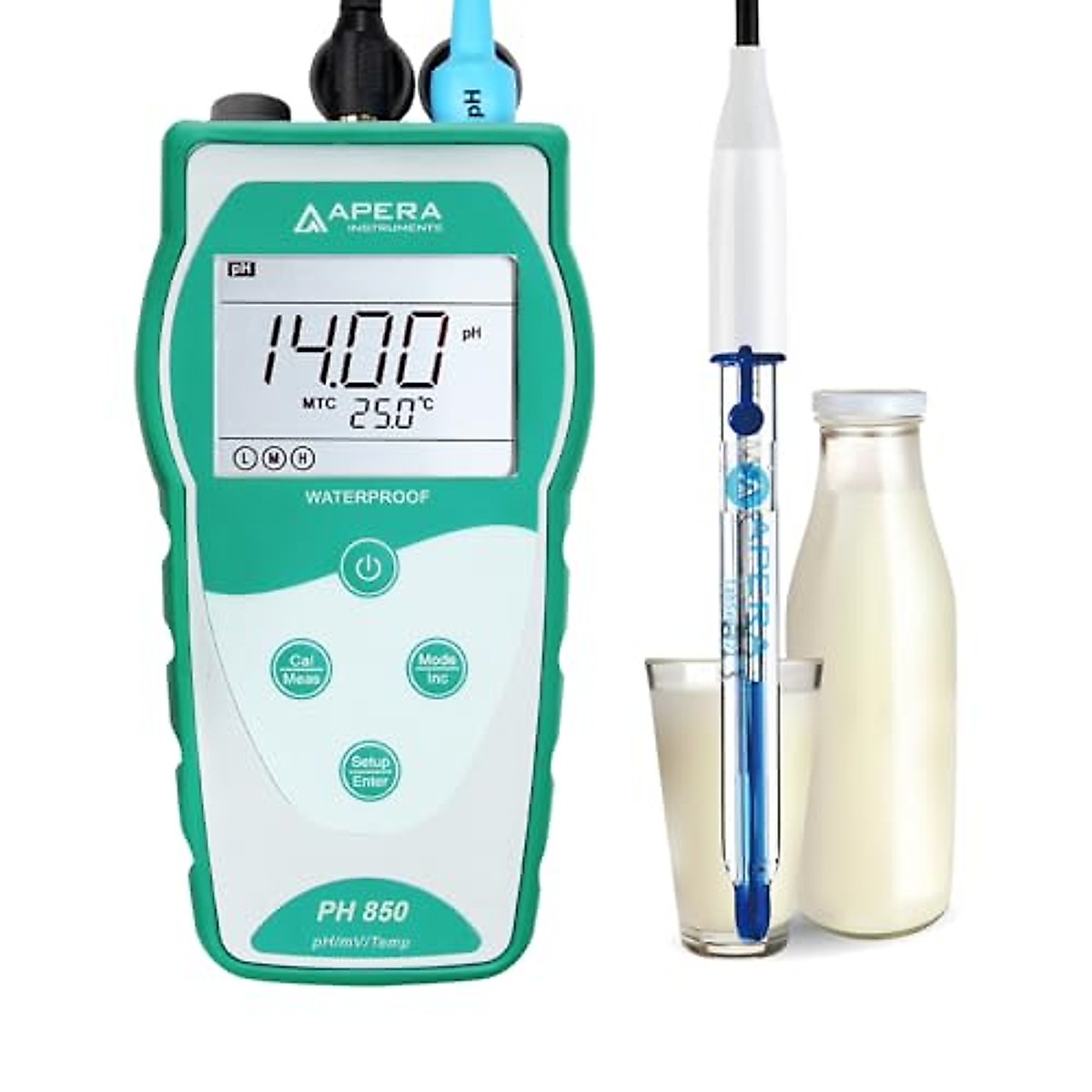 Apera Instruments Value Series PH850-DP Portable pH Meter Kit for Dairy Products and Liquid Food
