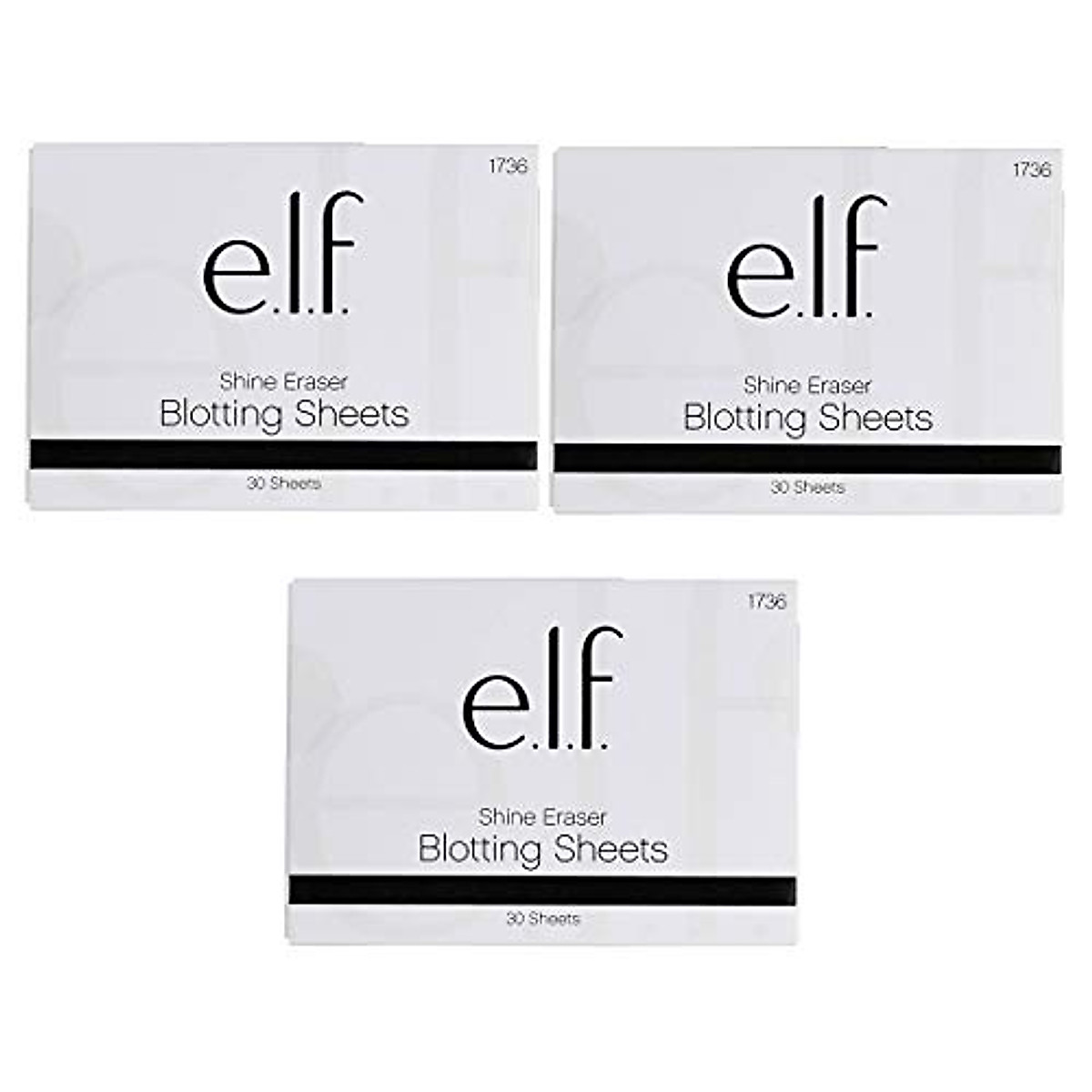 Pack of 3 e.l.f. Shine Eraser Blotting Sheets, 30 sheets (1736)3