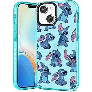Coralogo for iPhone 13 Case Cute Cartoon Teen Girls Designed Cases Girly Character Unique Black Stih Phone Cover for iPhone 13 6.1 Inch