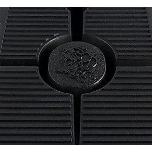 FloTool 11909ABMI RhinoRamp Vehicle Ramp Pair - Ideal for Stress-Free Home Garage Maintenance - Reduces Slippage - Works with Low Clearance Vehicles - 12,000lb GVW Capacity - Extra-Wide Design