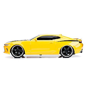 Jada 98728 Toys Hyperchargers 1: 16 Big Time Muscle R/C '16 Chevy Camaro Ss Vehicle, 1/16 Scale, Yellow With Black Stripes