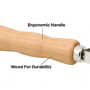 Prime-Line P 7505 Screen Rolling Tool – A Must Have Tool for Installing Window and Door Screens – Spline Roller with Wood Handle and Steel Wheels – Durable and Easy to Use