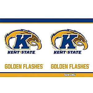 Tervis NCAA Kent State Golden Flashes Tradition Stainless Steel Insulated Tumbler with Lid, 20 oz, Silver