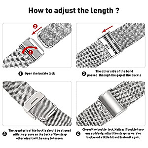 LYXLOVERI Stainless Steel Band 22mm Universal Quick Release Band Adjustable Replacement Metal Strap Tranditional and SmartWatch Bands,for Men Women (22mm, Rose Gold)